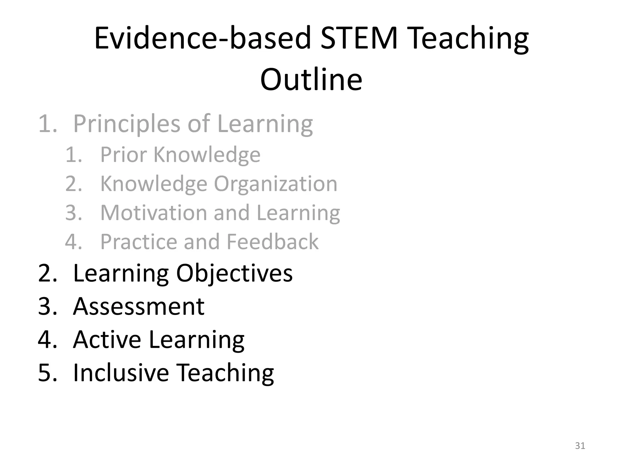 Evidence-based STEM Undergraduate Teaching | PPT