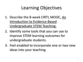 Evidence-based STEM Undergraduate Teaching | PPTX
