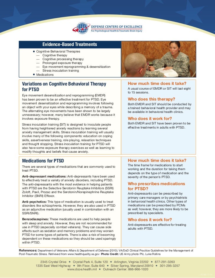 Treatments For Ptsd Factsheet