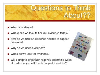 Evidence based writing powerpoint | PPTX