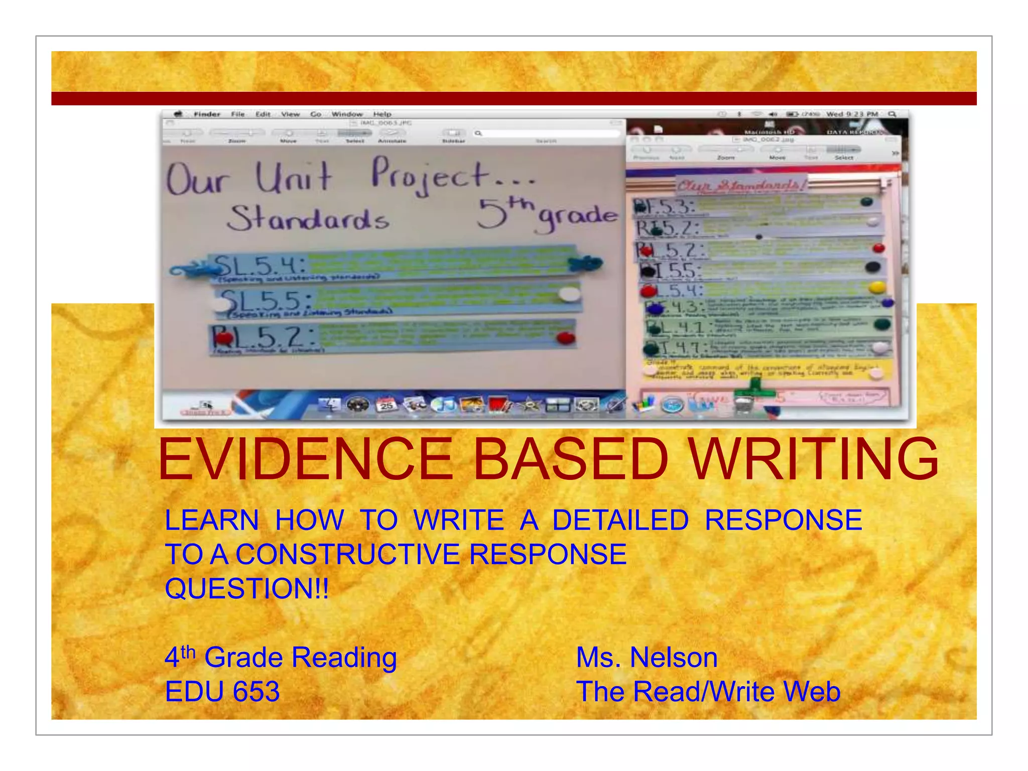 Evidence based writing powerpoint | PPTX