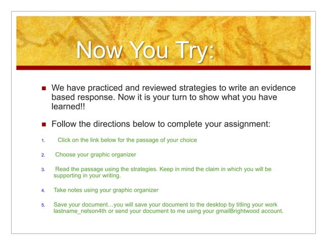 Evidence based writing powerpoint | PPT