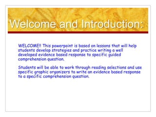 Evidence based writing powerpoint | PPT