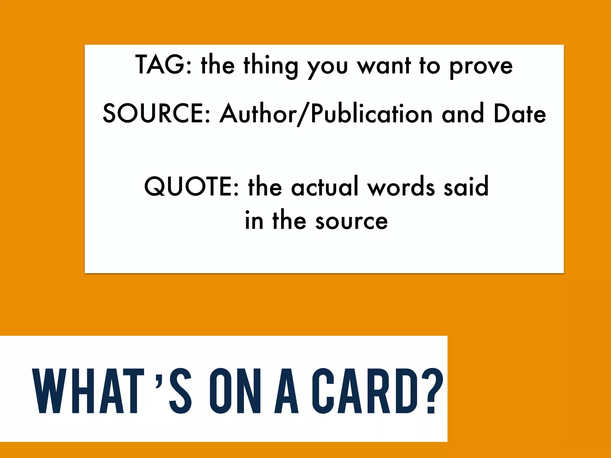 Evidence cards | PPT