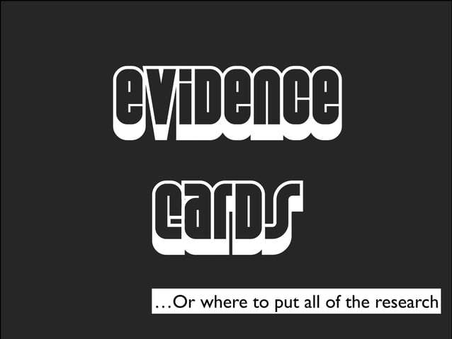 Evidence cards | PPT