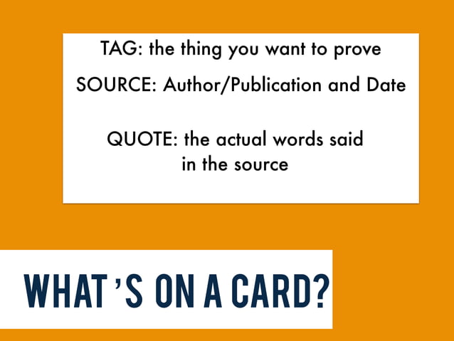 Evidence cards | PPT