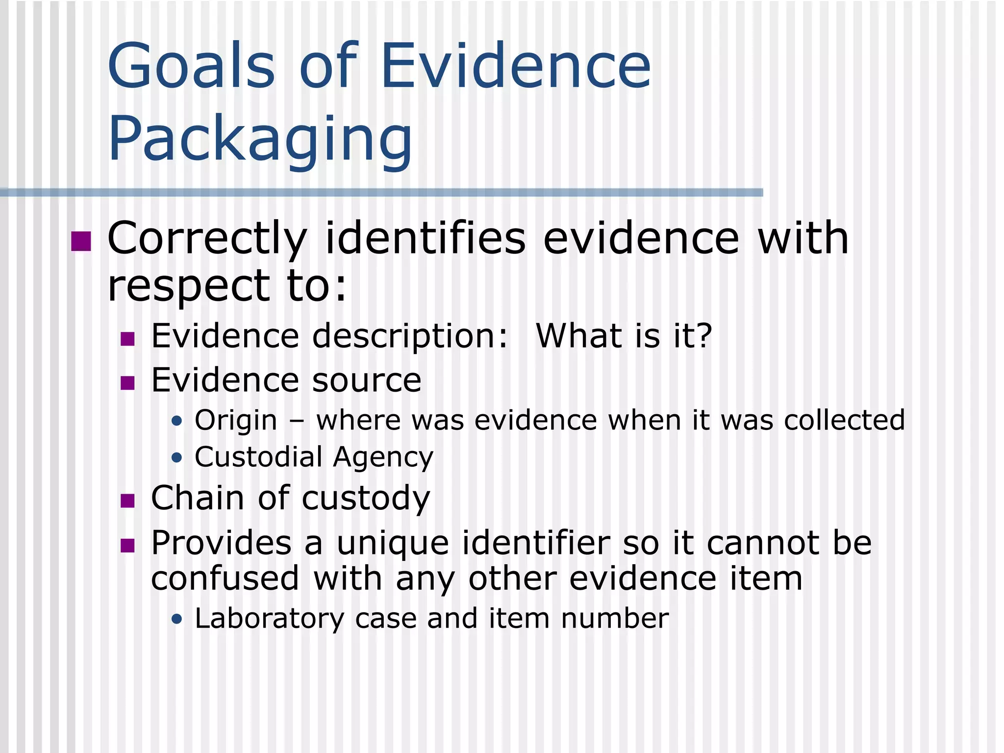 Evidence collection | PDF