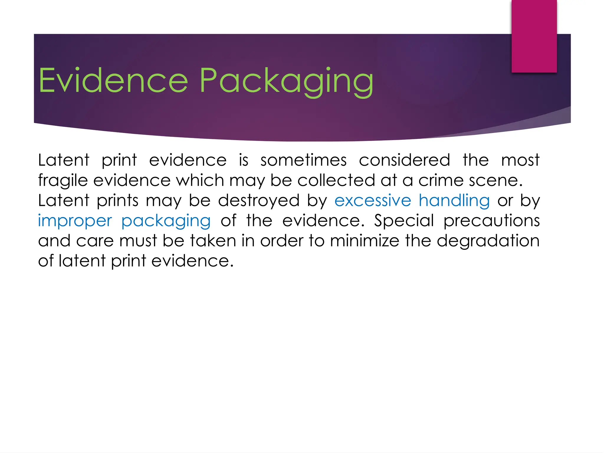 Evidence collection, packaging, Evidence collection, packaging | PPTX
