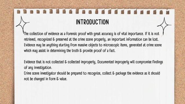 Evidence collection & Preservation .pptx | Blood Disorders | Diseases ...