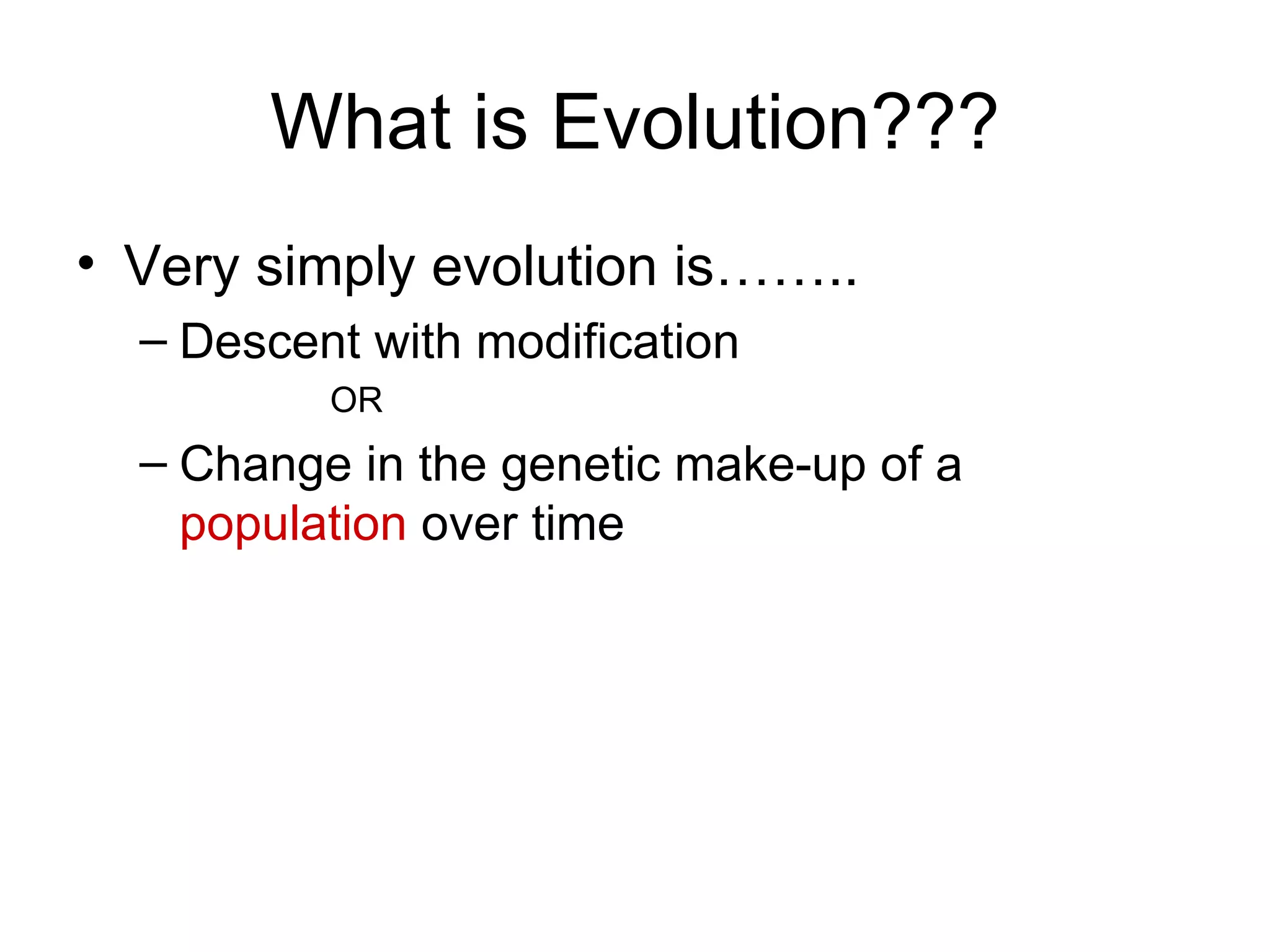 Evidence For Evolution | PPT