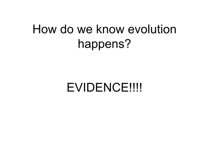 Evidence For Evolution | PPT