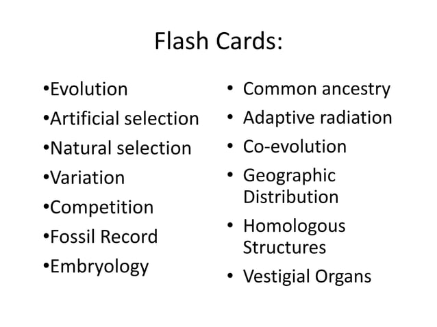 Evidence for evo review | PPT