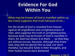 Evidence For God Within You PowerPoint.ppt