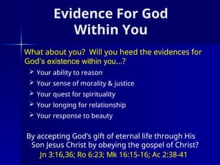 Evidence For God Within You PowerPoint.ppt