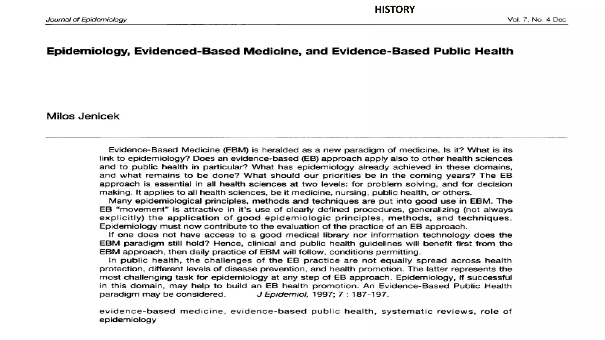 Evidence for Public Health Decision Making | PPTX