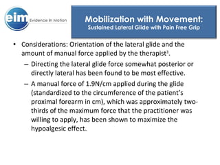 Evidence For Manual Therapy Interventions For Lateral Elbow Pain | PPT