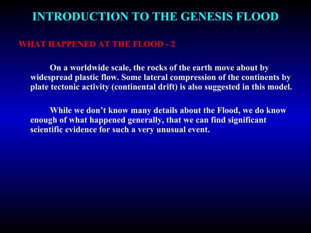 Evidence for the genesis flood | PPT