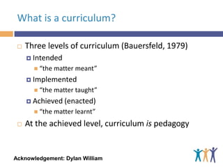 Evidence informed curriculum planning | PPTX | Primary Education ...