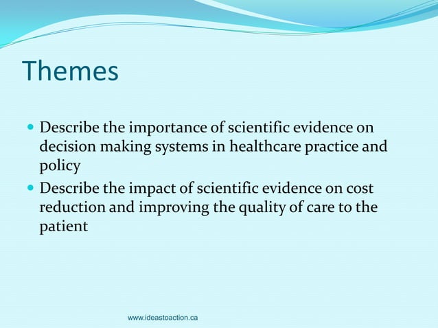 Evidence Informed Decision Making In Healthcare = Ihf | PDF
