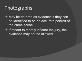 Evidence In The Criminal Courts | PPT