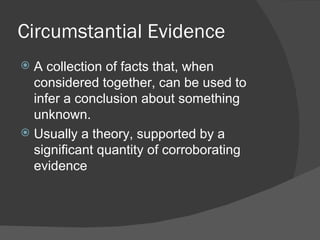 Evidence In The Criminal Courts | PPT
