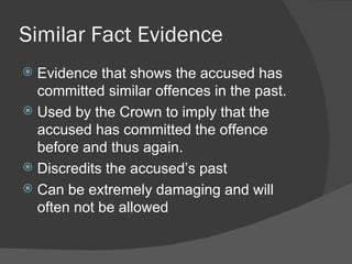 Evidence In The Criminal Courts | PPT