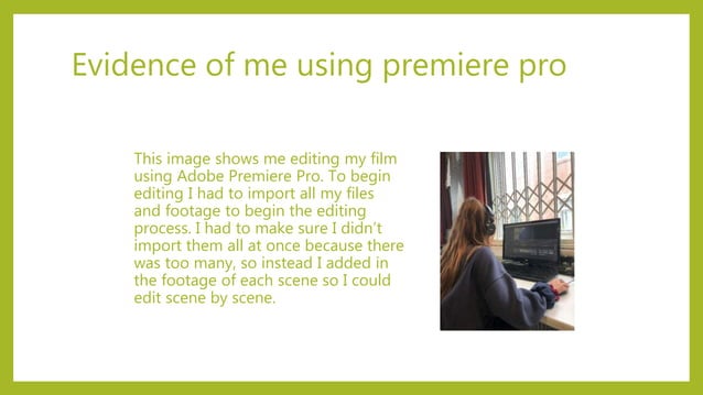 EVIDENCE OF EDITING PROCESS | PPT