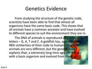 Evidence of evolution | PPTX