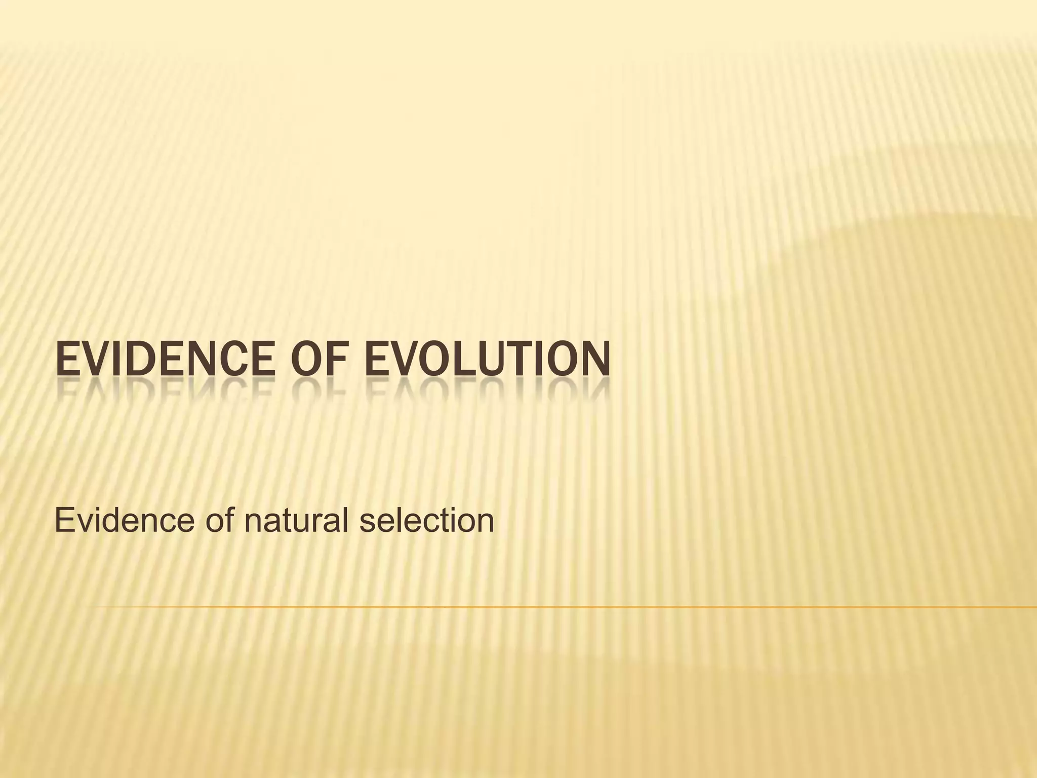 Evidence of evolution | PPTX | Biological Sciences | Science