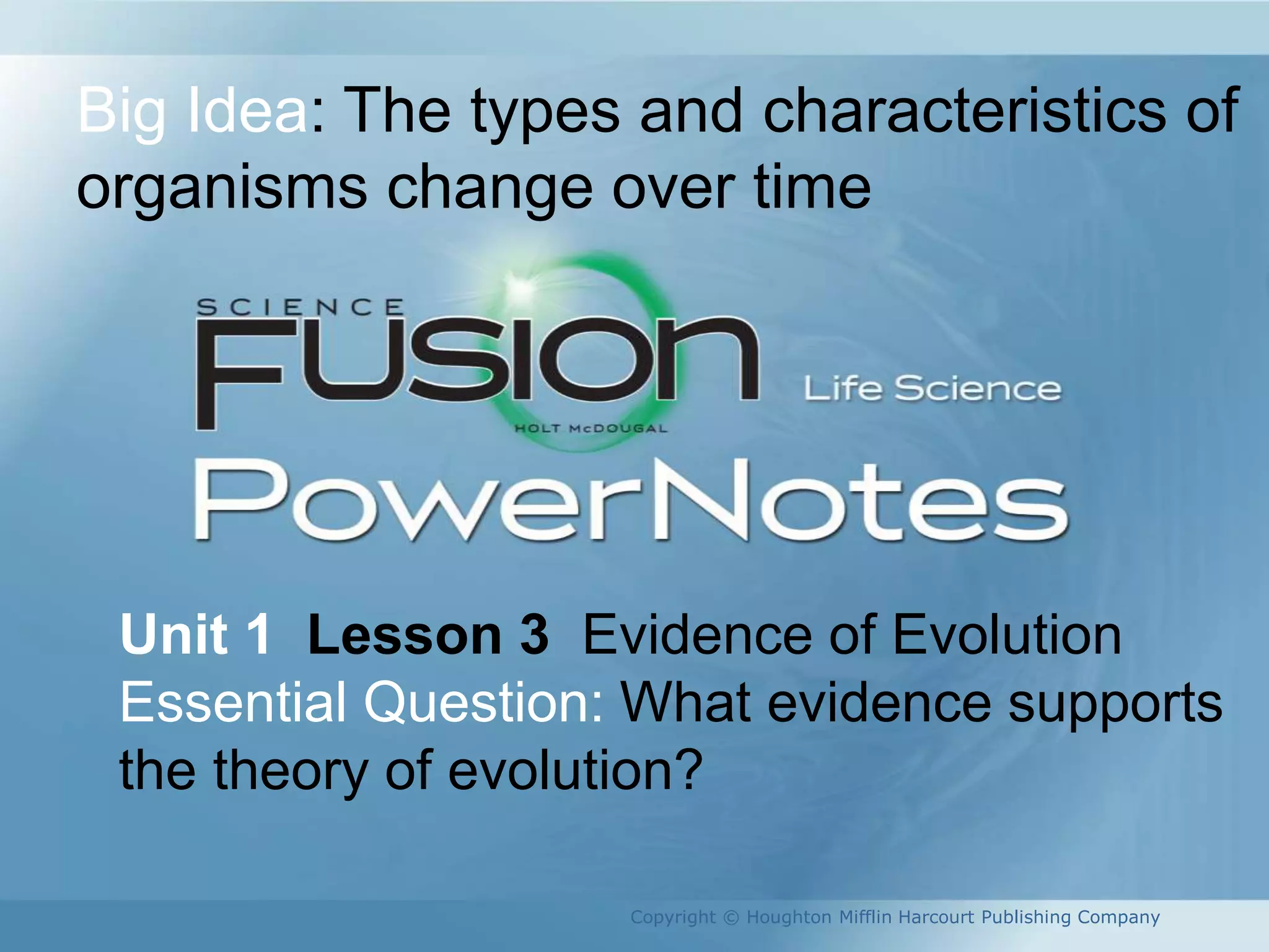 Evidence of Evolution (3).ppt