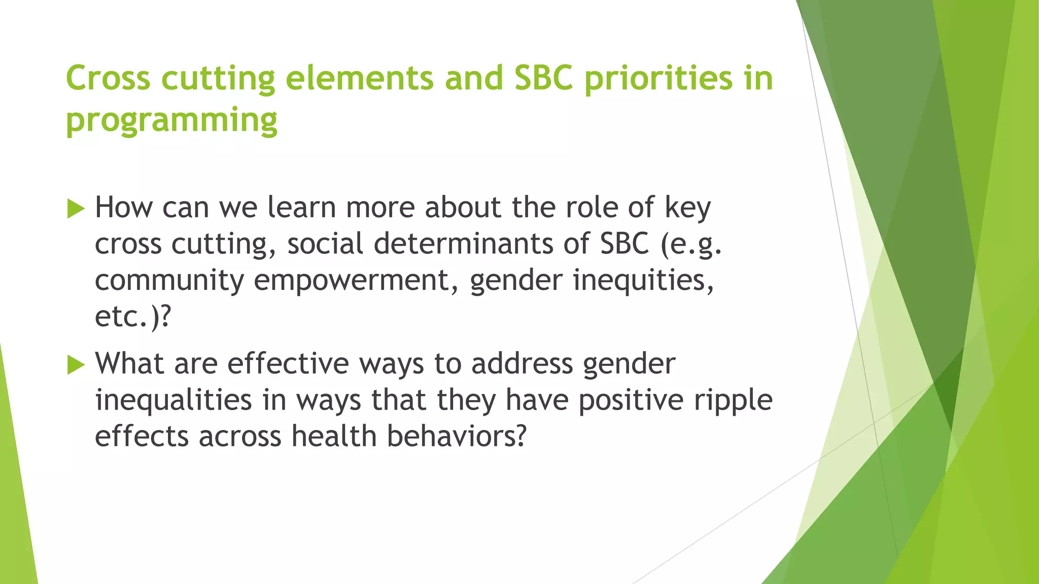 Evidence of Improved Impact of SBC Approaches | PDF