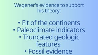 Evidence of plate movements.12345678pptx | PPTX