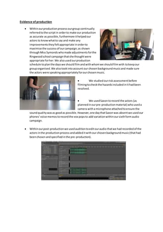 Evidence of production | DOCX