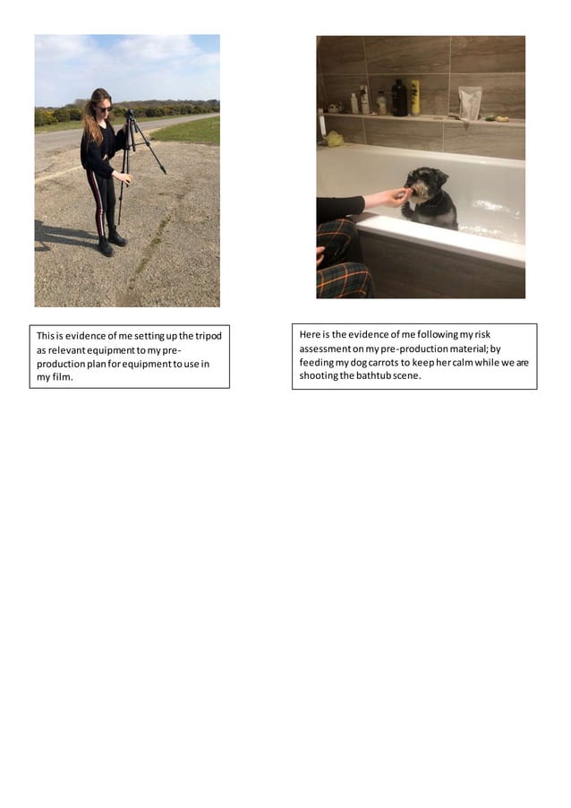 Evidence of shooting my film | DOCX