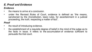 Criminal Evidence Overview Rules of Procedure | PPT