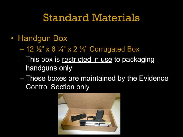Evidence packaging guidelines | PPT