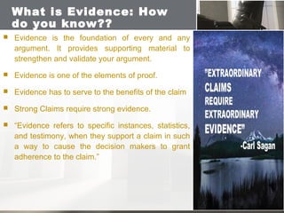 Evidence powerpoint | PPT