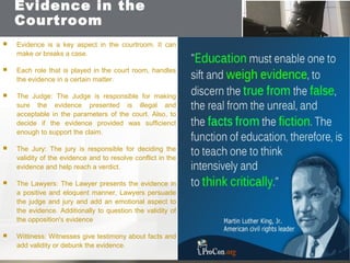 Evidence powerpoint | PPT