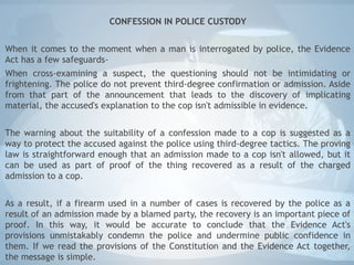 EVIDENCE PPT confession evidence law project | PPT