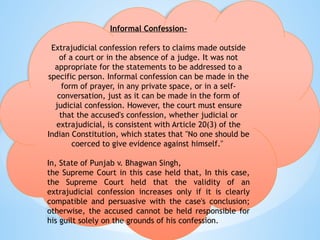 EVIDENCE PPT confession evidence law project | PPT