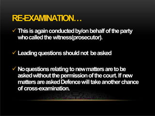 Examination of Witness | PPTX