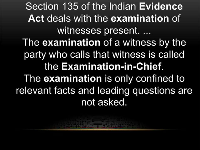 Examination of Witness | PPTX | Law