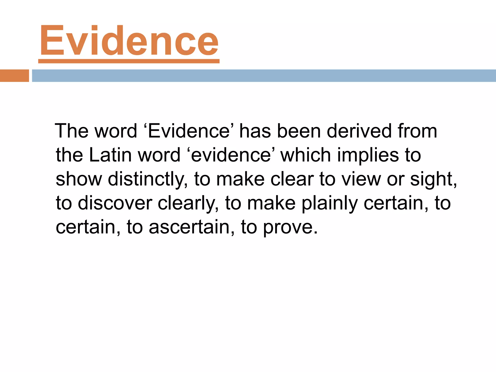 Types of Evidence | PPTX