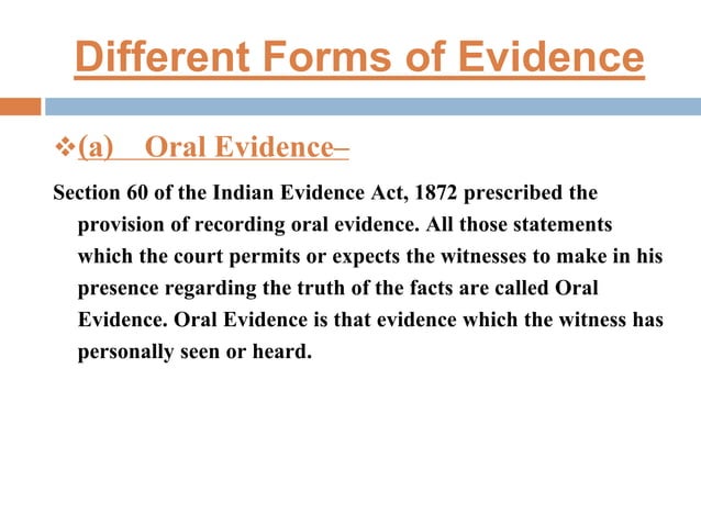 Types of Evidence | PPTX