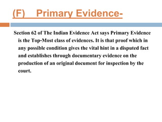 types of Evidence | PPTX