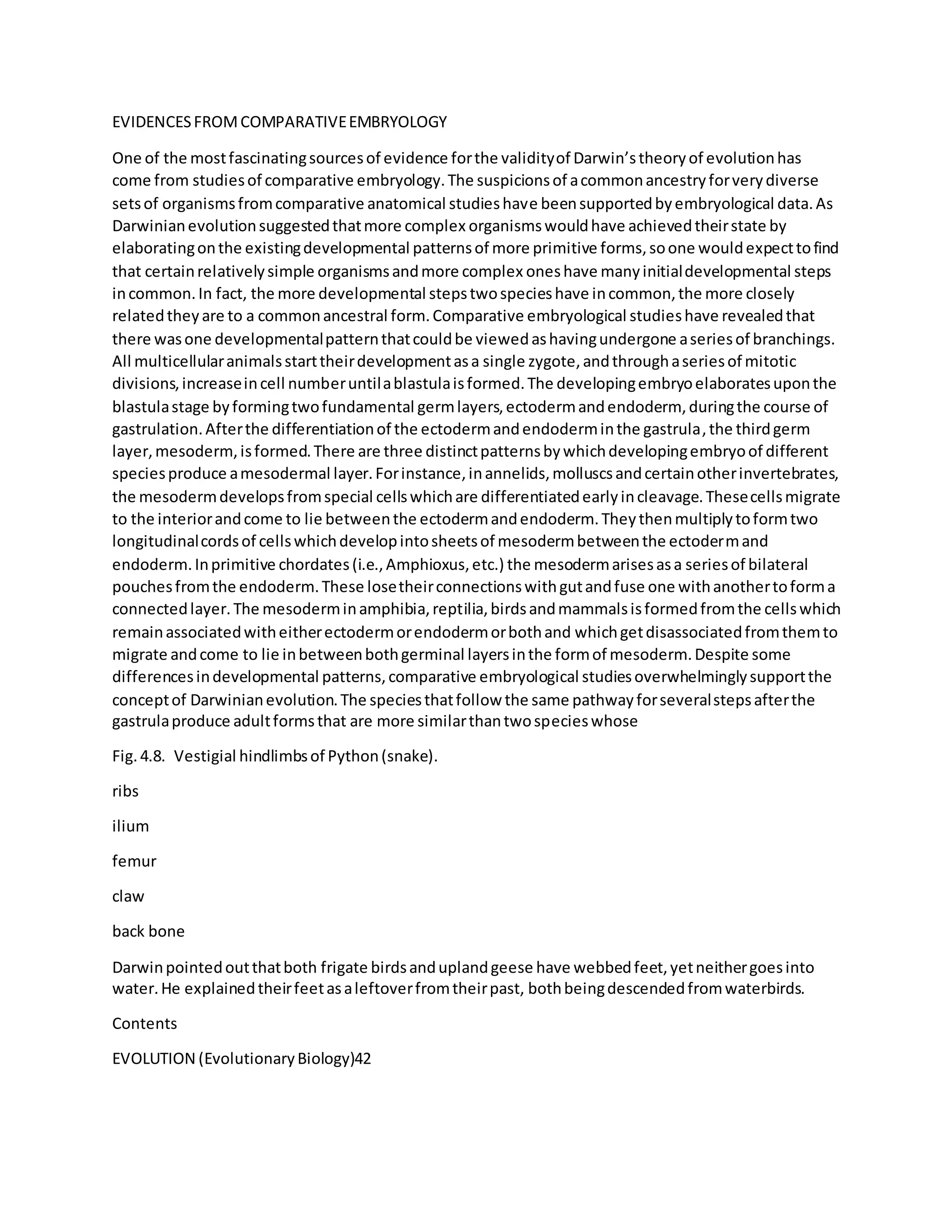 Evidences from comparative embryology | DOCX
