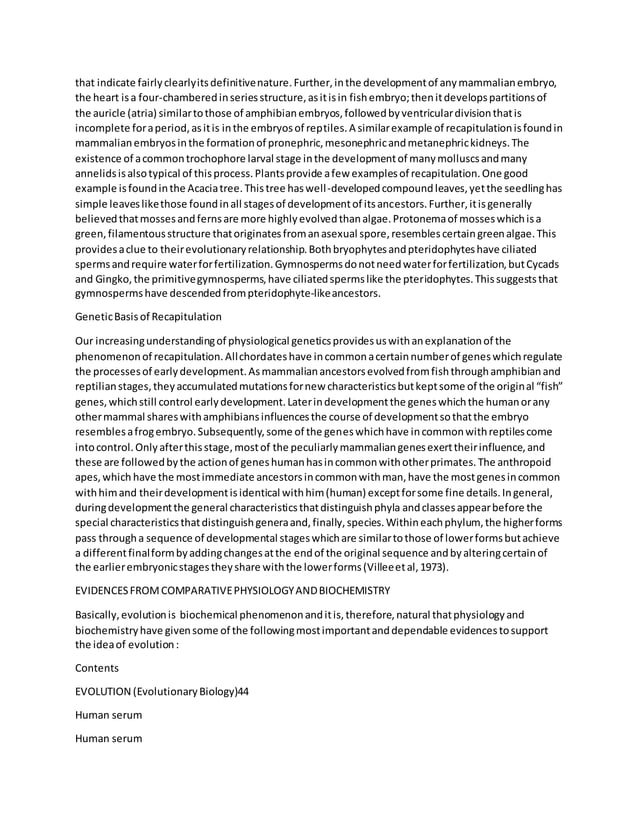 Evidences from comparative embryology | DOCX