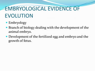 Evidences of evolution | PPTX