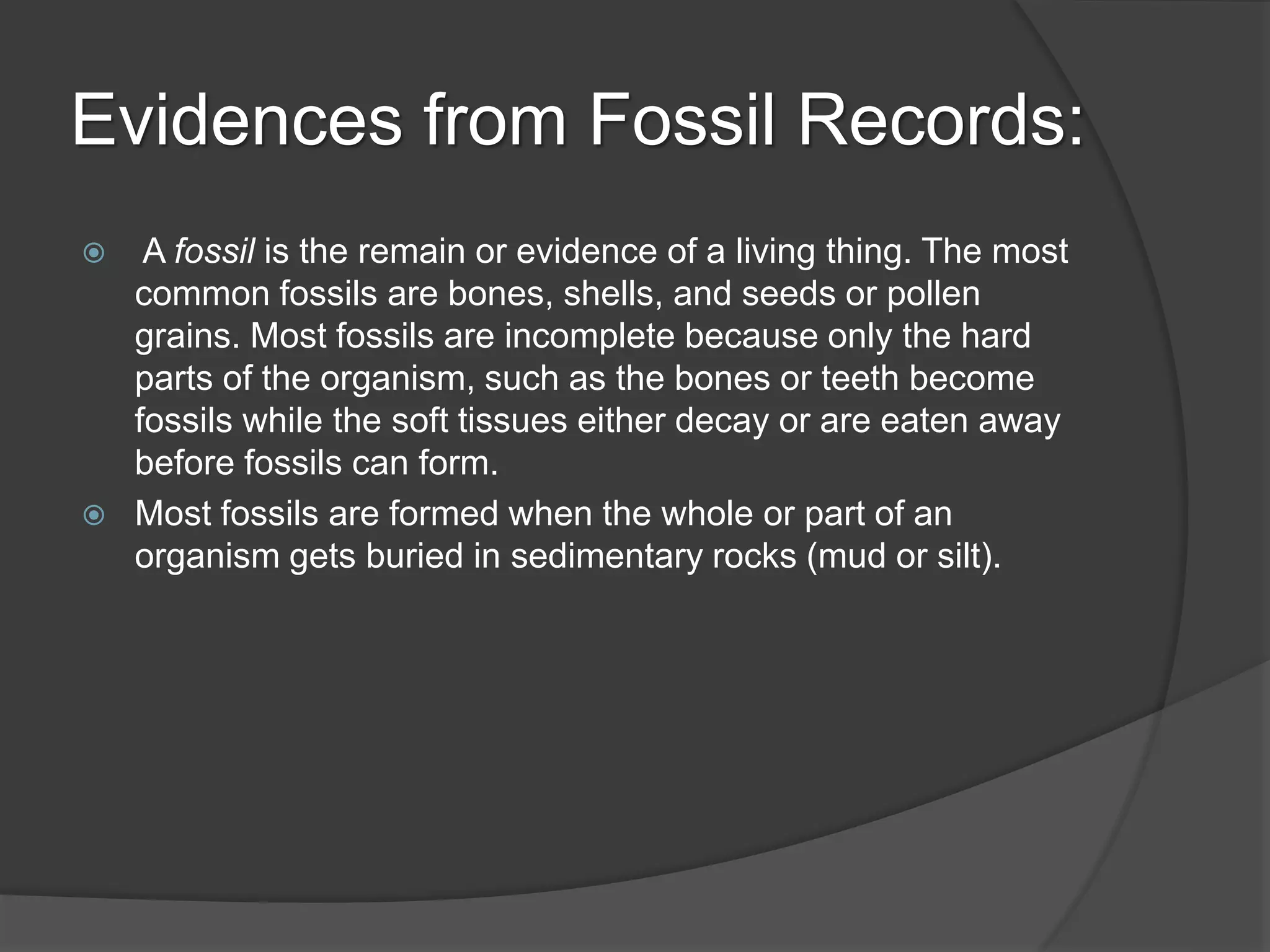 Evidences of evolution | PPTX