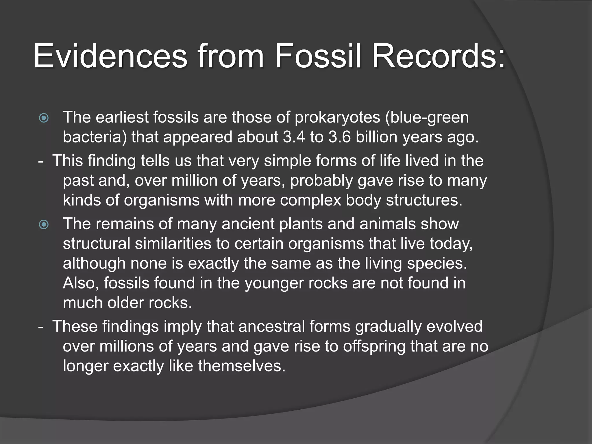 Evidences of evolution | PPTX